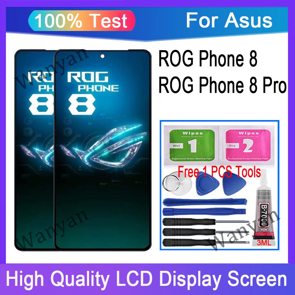 Original AMOLED ROG Phone 8 8 Pro LCD Display Touch Screen Replacement ...