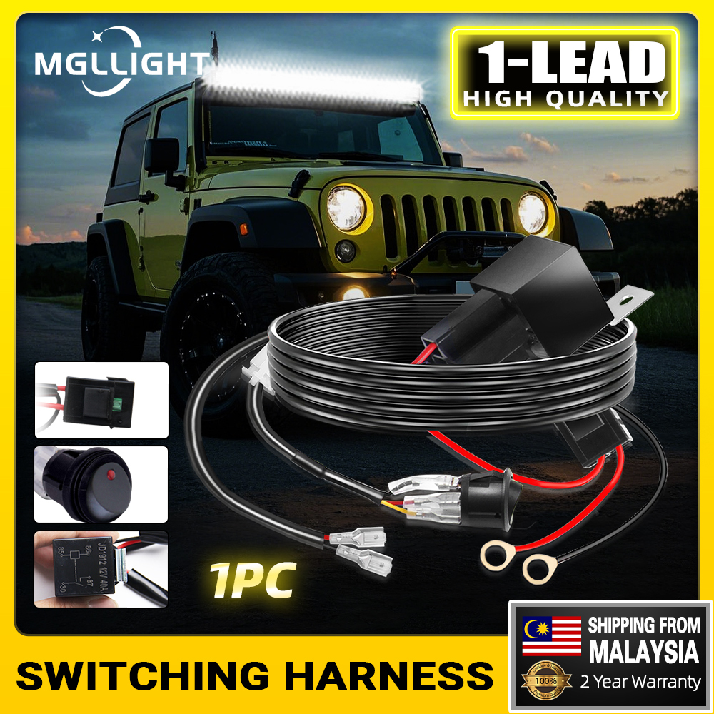 LED Light Bar Wiring Harness Kit 20 AWG Universal LED Wiring Harness ...