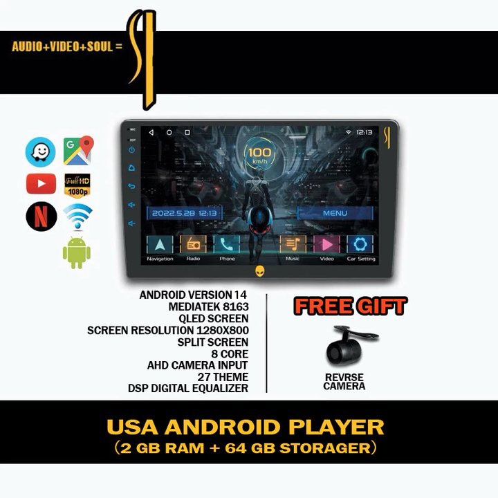 Android Player 7" & 9" & 10" inch (2Gb Ram+64Gb) 8 Core Car Multimedia ...