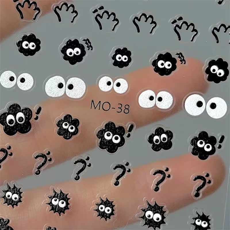 Chibi Character Susuwatari Eggette Kawali Anime Cartoon Nail Stickers ...