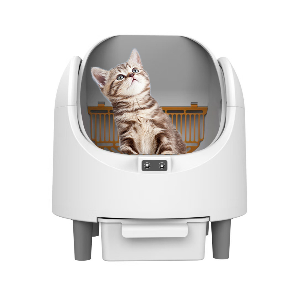2025 New Automatic Cat Litter Box Self Shoving Cat Toilet 68L Capacity ...