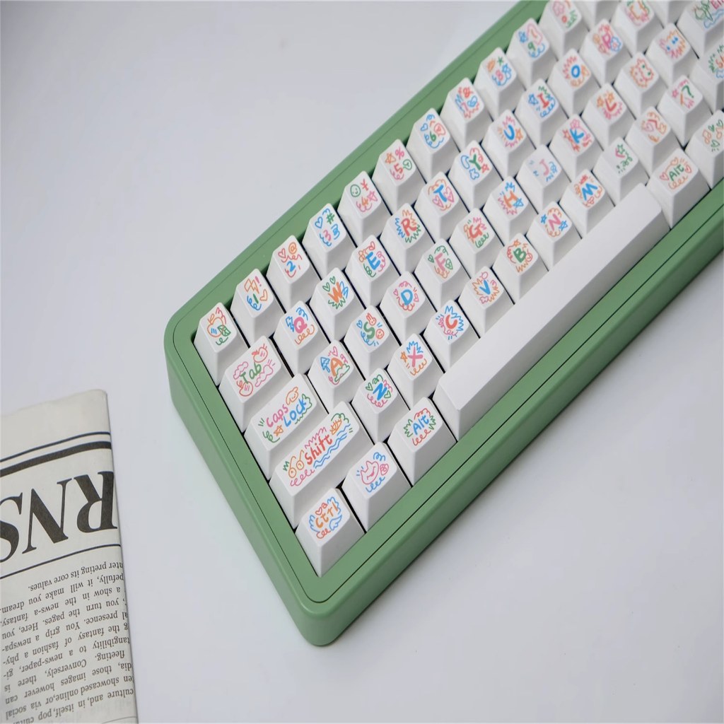 GMK Graffiti Keycaps Set 133 Keys PBT Cherry Profile game KeyCap for MX ...