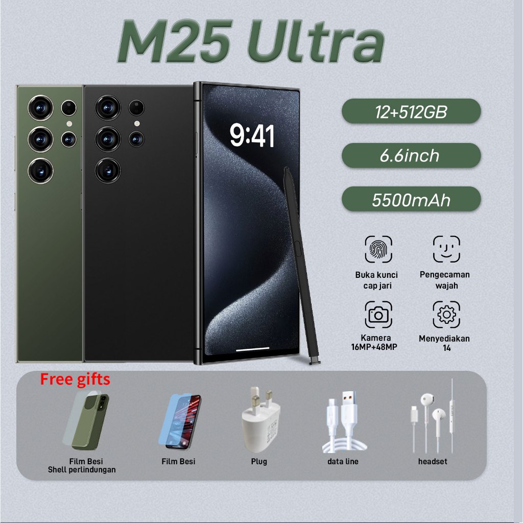 Hot Selling Genuine Smartphone M25 Ultra 6.6 Inch 5G Android Gaming ...