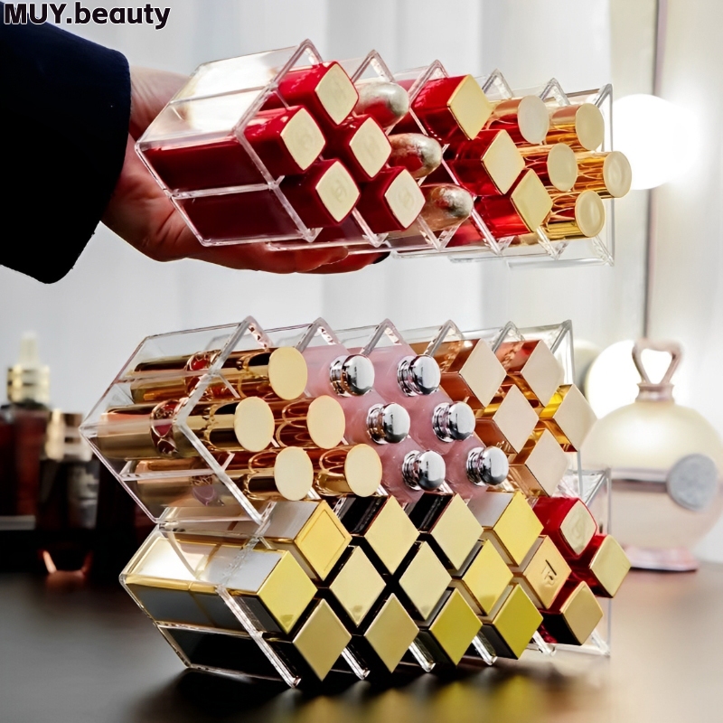 Lipstick Holder Organizer Stackable Fish Shape Lipstick Tower Lip Gloss ...