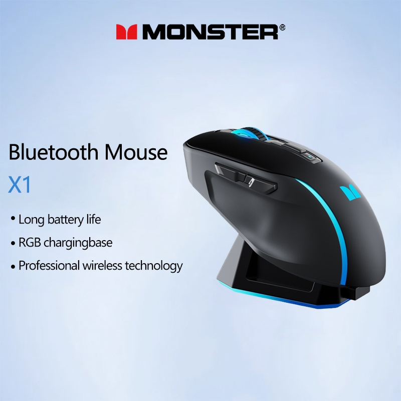 Monster X1 Bluetooth Mouse Low latency Three Mode Connection Long ...