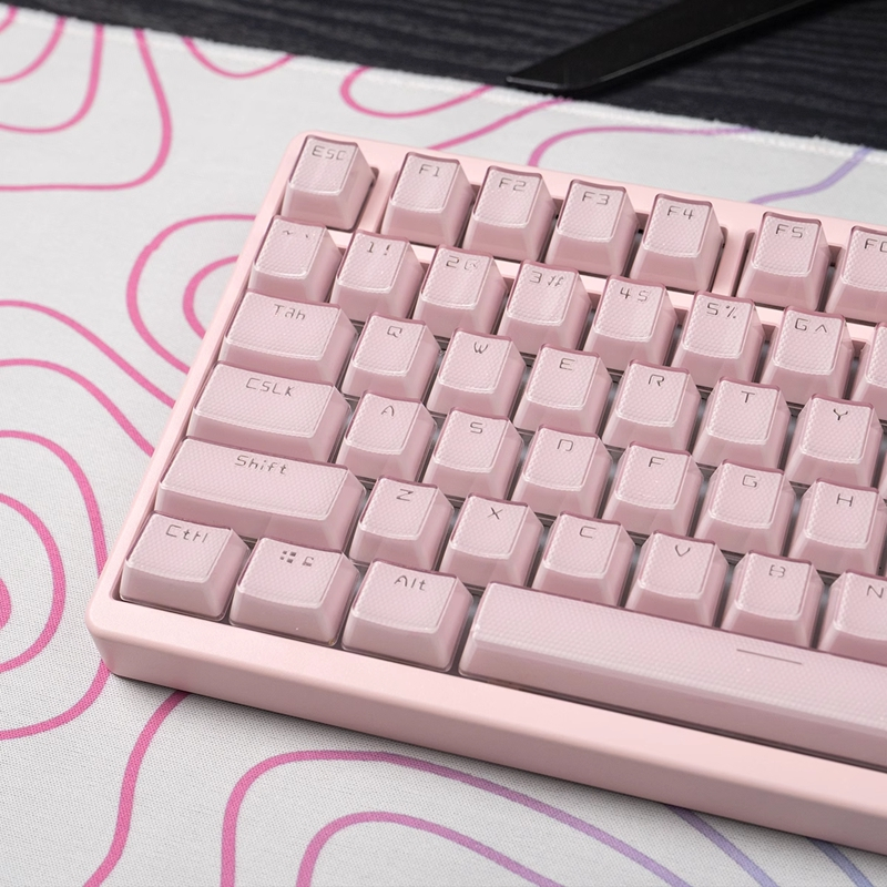 【Keycap Only】Pink Jelly Crystal Double Layered Keycap Top Carving 134 ...