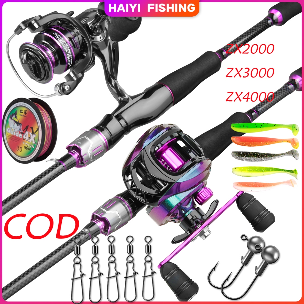 HAIYI FISHING Fishing rod 1.65m/1.8m/2.1m 2 rod parts spinning fishing ...