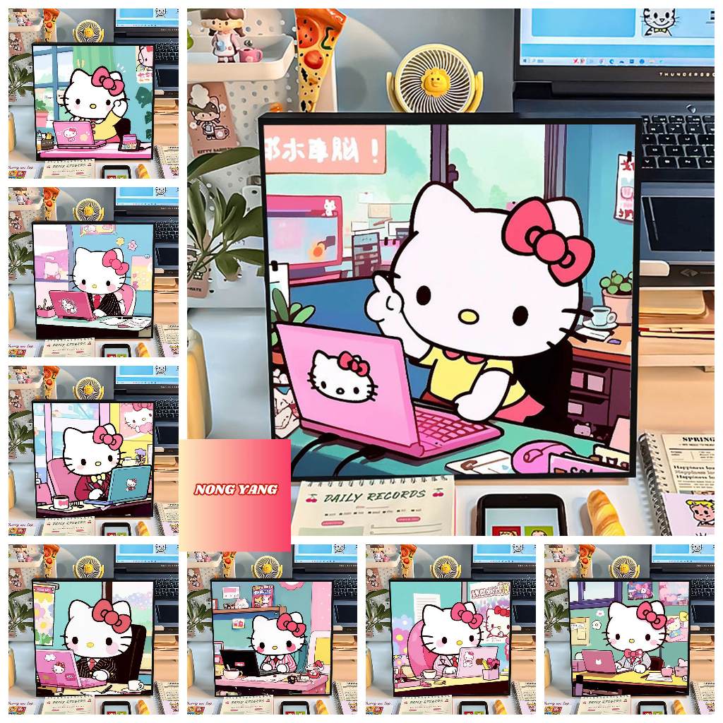 Nong Yang-30*40cm/40*50cm-number painting -painting by number -數字油畫 --oil painting -Cute Cartoon ...