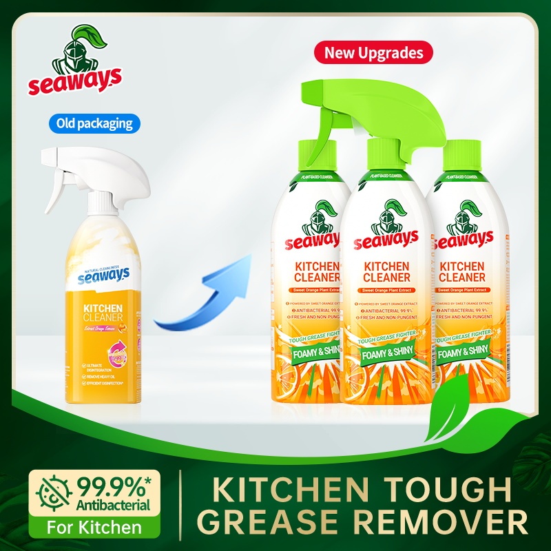 Seaways Kitchen Cleaner 480g Pot Cleaning Spray Oil Stain Remover ...
