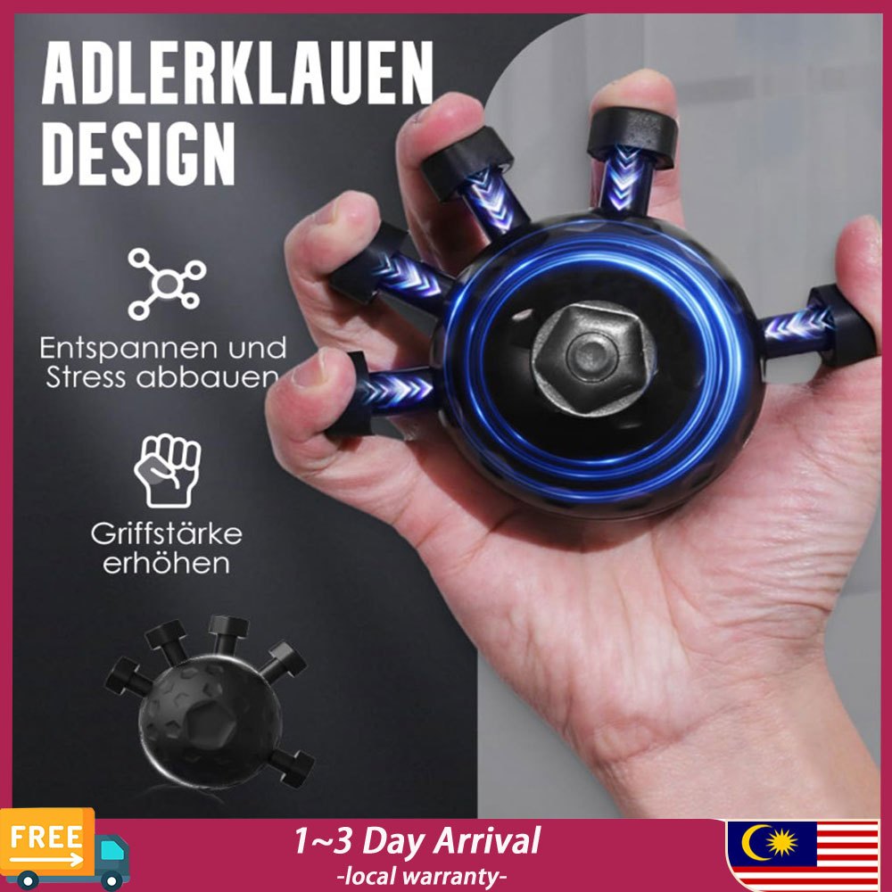 (🔥MY stock🔥) 2pcs Finger Grip Strength Enhancer 45kg Five-Finger Grip ...