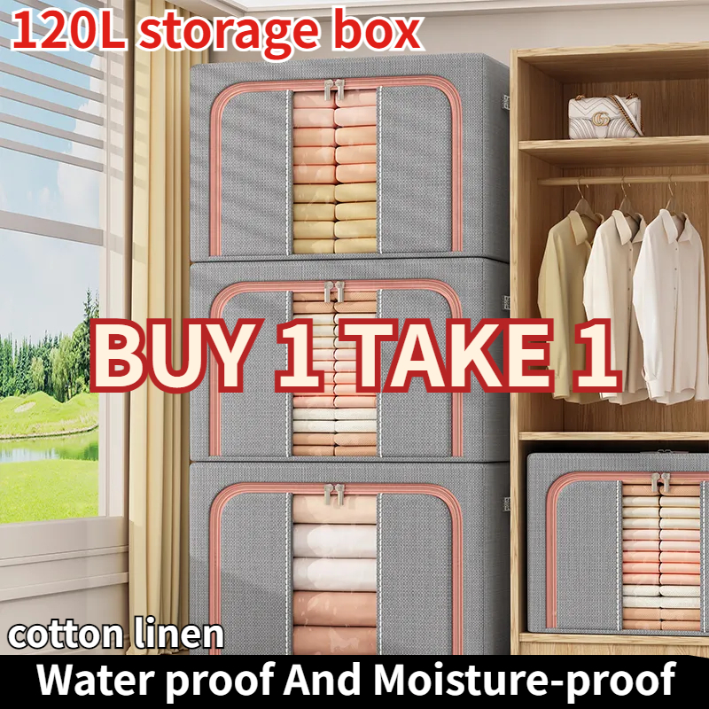 Extra Large Oxford Storage Box Cloth Stackable Storage Box Foldable ...
