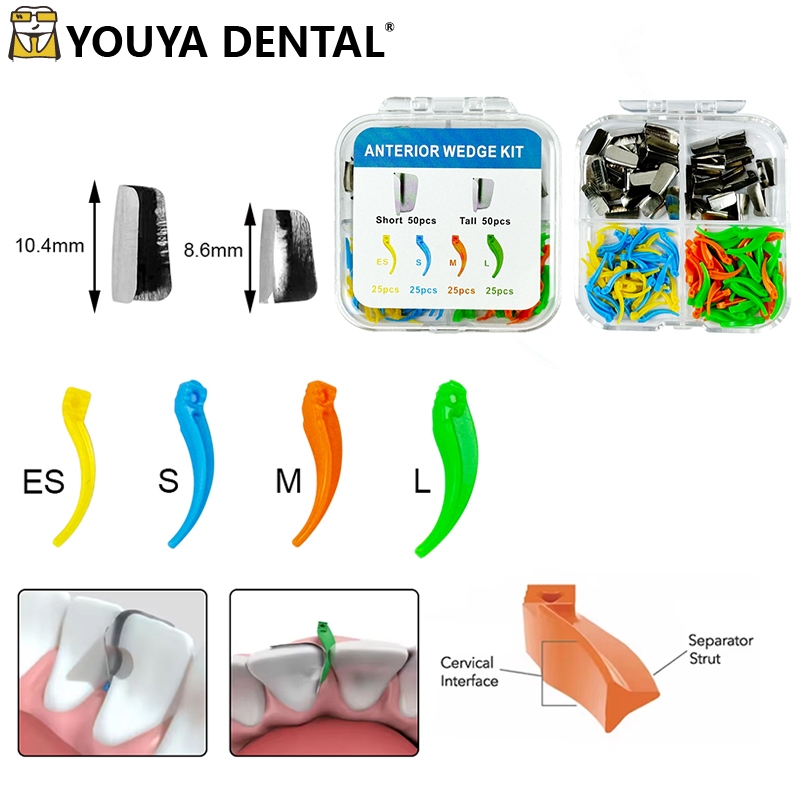 200Pcs/box Dental Wedges Anterior Matrix System Wedge Matrix Bands ...