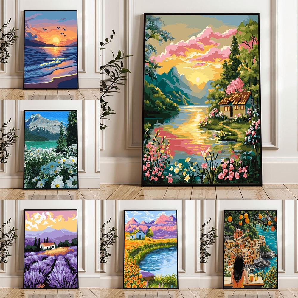 Painting by Number Natural Landscape Paint by Number With Frame ...