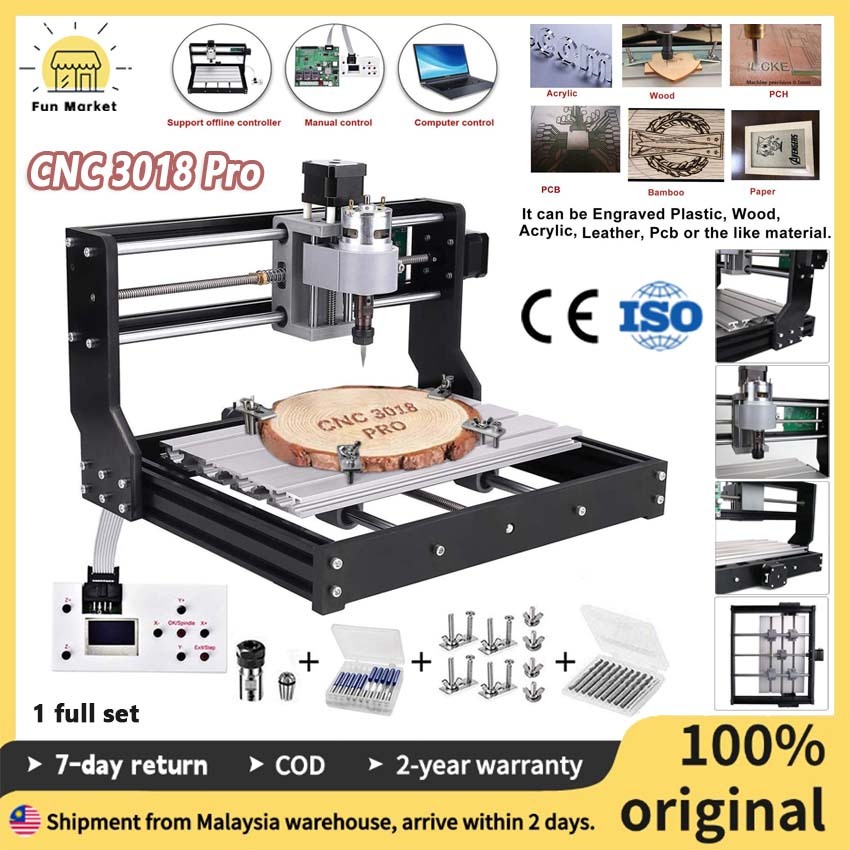 【Local delivery】CNC 3018 Pro CNC Engraving Machine Kit GRBL Control DIY Mini CNC Machine Router ...