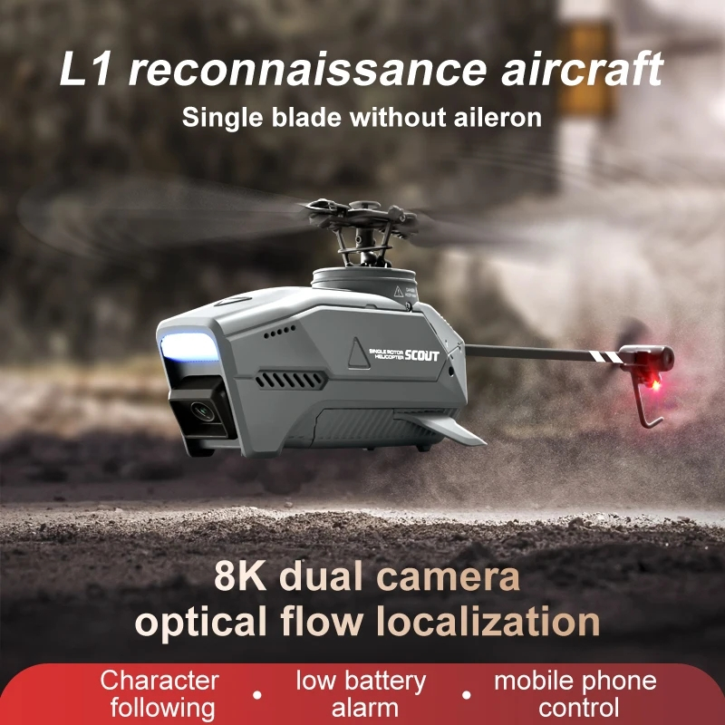 2025 L1 Mini Drone HD 8K Camera RC Helicopter WiFi 6-Axis Gyro Obstacle ...