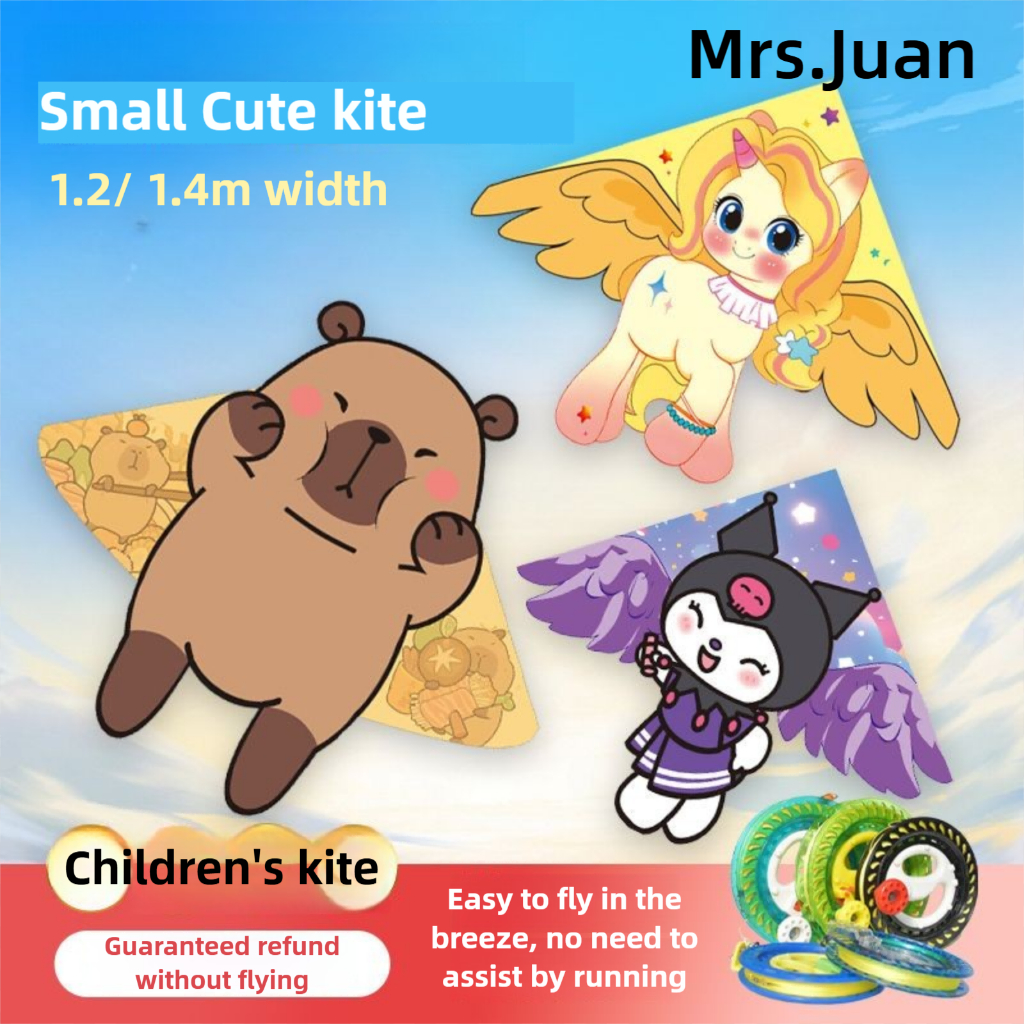 Capybara Cartoon Kids Kite | Outdoor Kuromi Flying Toy | Beginner Easy ...