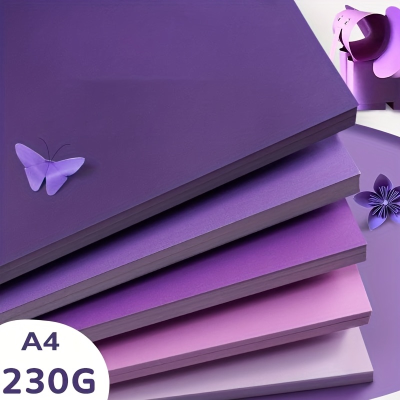 15Sheets Assorted Purple Cardstock Paper A4 Medium Thick Card Stock ...