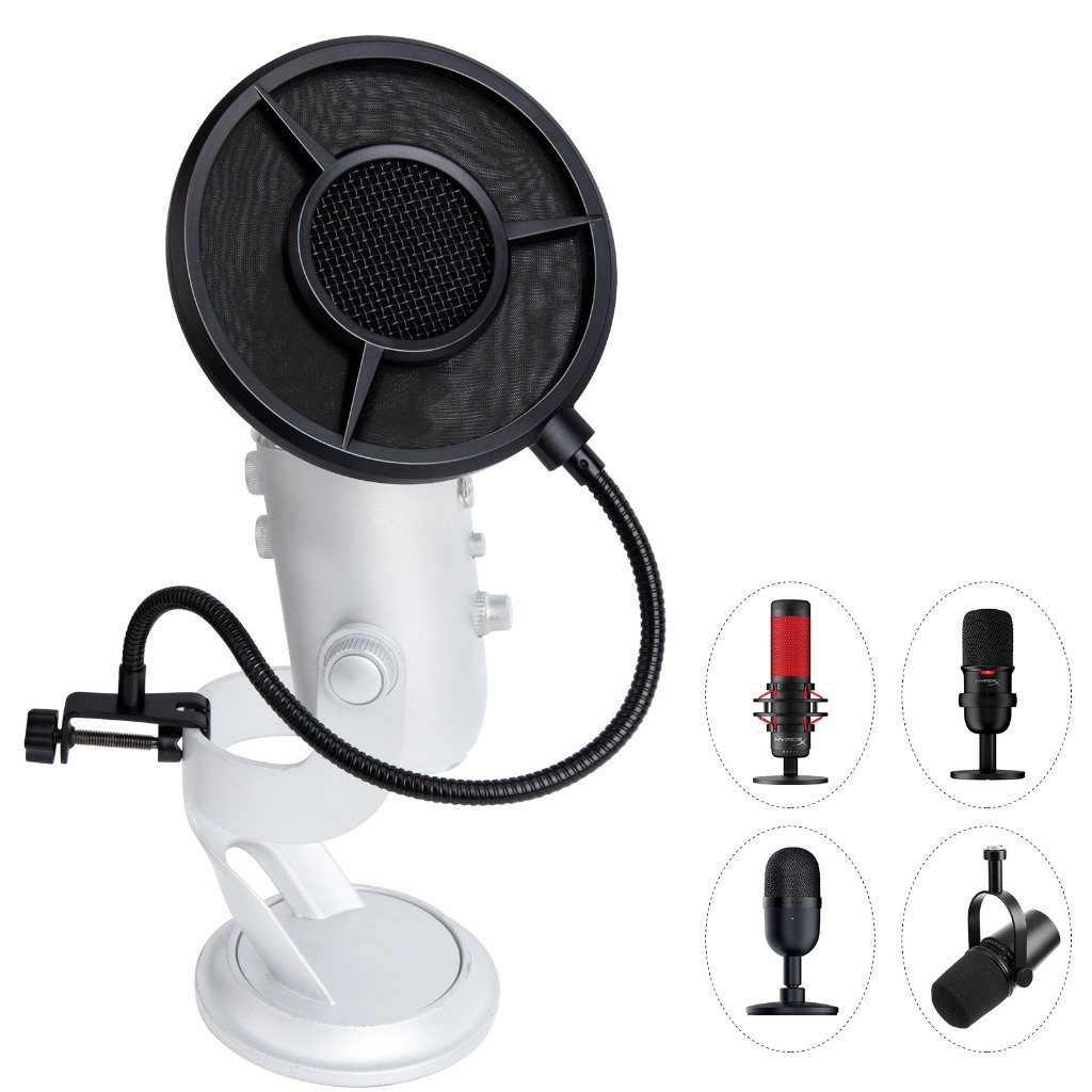 Mic Pop Filter for HyperX QuadCast、Blue Yeti and Other Gaming ...