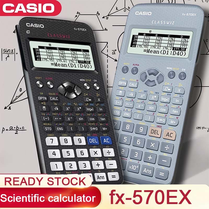 (Ready stock) CASIO Scientific calculator FX-570EX 2nd edition calculator students and offices ...