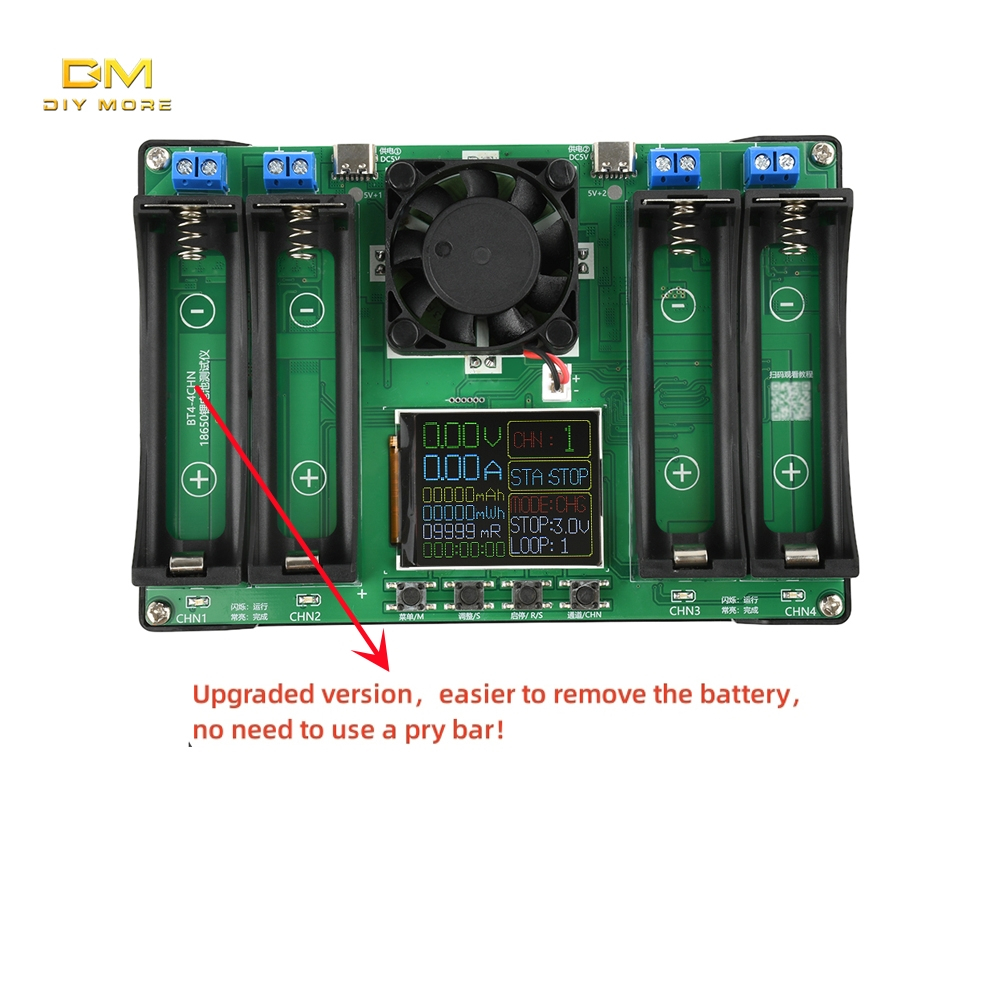 DIYMORE Battery Tester LCD Display Universal Battery Checker Analyzer ...