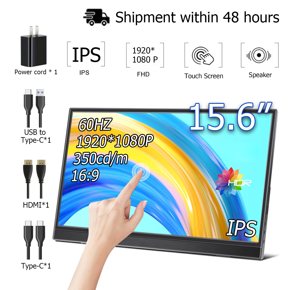 15.6 Inch (1920 * 1080P) Resolution FHD IPS Type-C HDMI Laptop Portable ...