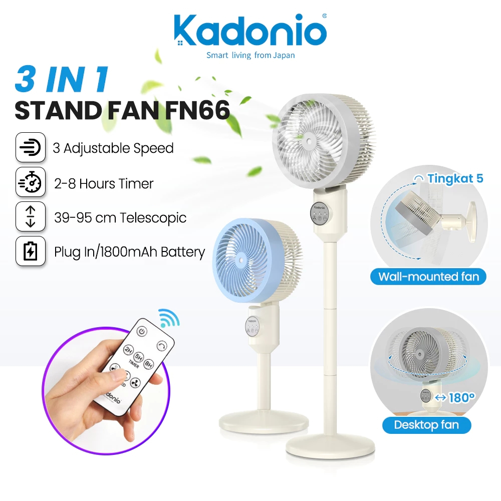 KADONIO Stand Fan Kipas Berdiri Angin Floor Fan Air Circulation Fan ...