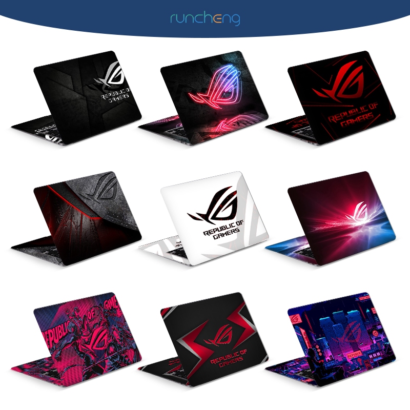 【DIY2pcs】REPUBLIC OF GAMERS Pattern Laptop Cover Stickers Laptop Office ...