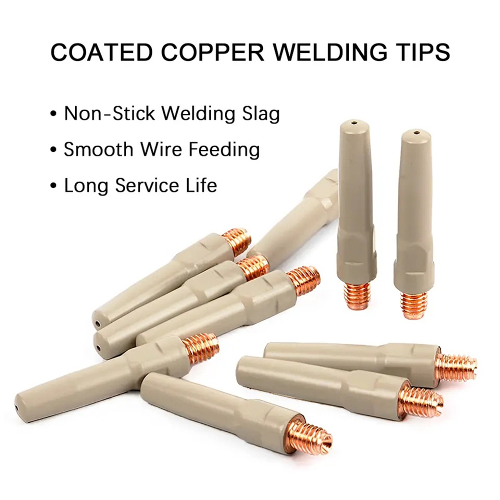 2/5/10PCS MIG Nozzle Tip M6*40MM M6*45MM Non-stick Coating Copper 0.8/1 ...