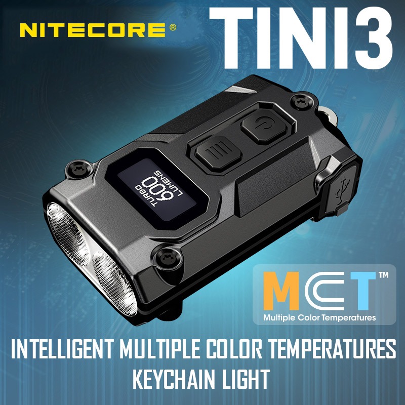 NITECORE TINI3 2025 EDC Keychain Light Mini Multiple Color Temperatures ...