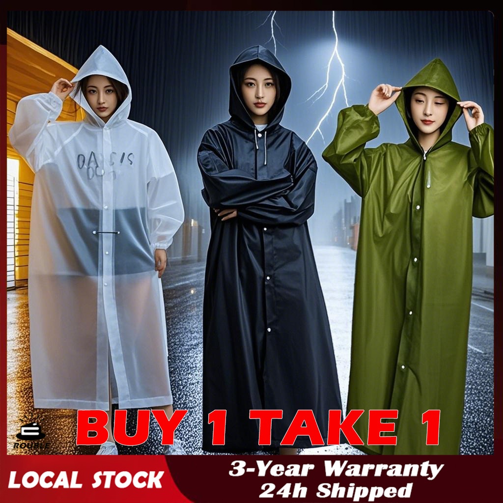 【BUY 1 TAKE 1】Adult RainCoat Unisex Outdoor Hoodie Poncho Rain coat ...