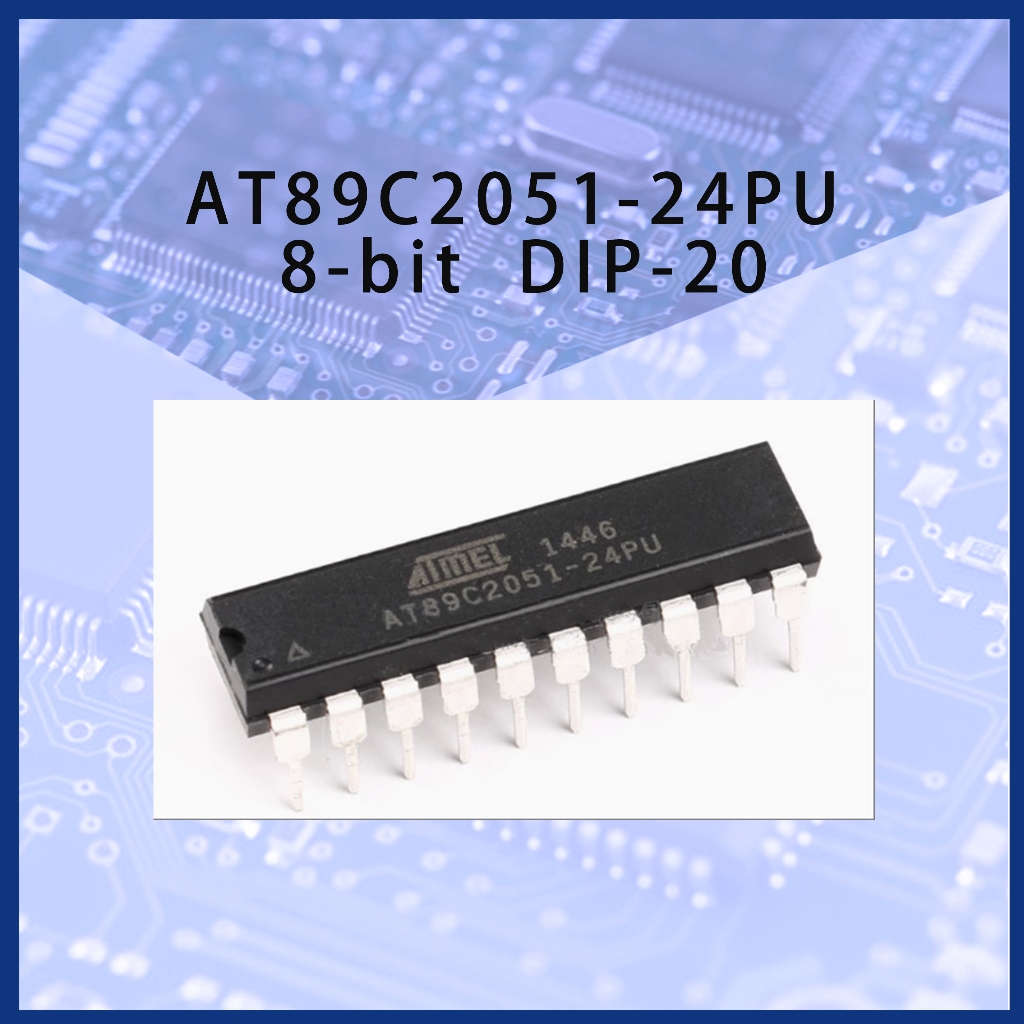 AT89C2051-24PU 8-bit microcontroller 8051 2K Flash memory DIP-20 | Shopee Malaysia