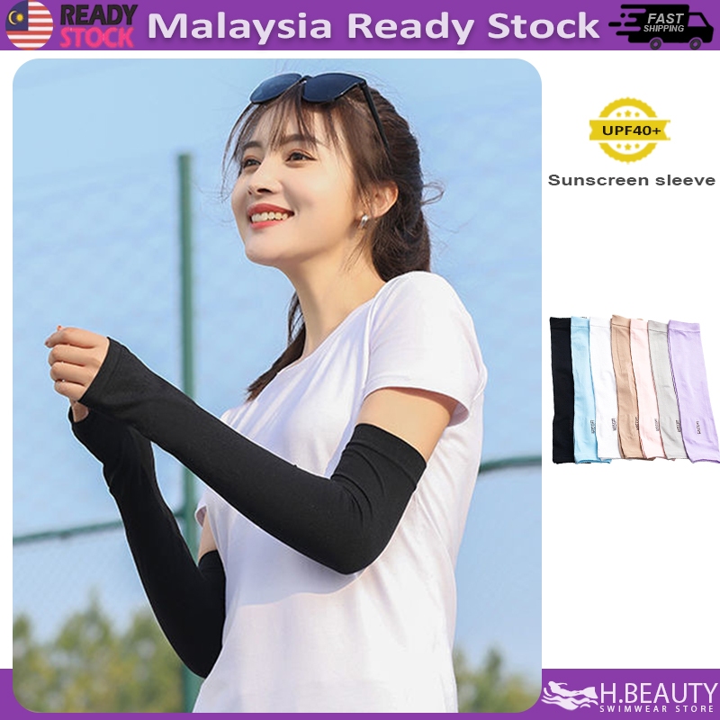 [HB] Ice Silk Elastic Arm Sleeve Outdoot Sport UV Protect For Cycling ...