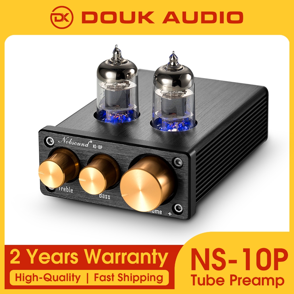 Douk Audio NS-10P HiFi 6J1 Tube Pre-Amplifier Stereo Class A Mini Pre ...