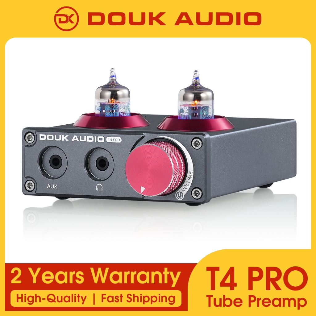 Douk Audio T4 PRO Mini 5654 Vacuum Tube Phono Preamp Home Stereo Audio ...