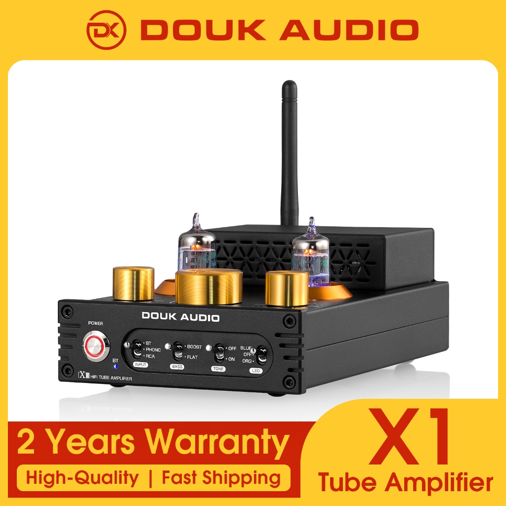 Douk Audio X1 Bluetooth Vacuum Tube Amplifier Desktop Amp for ...