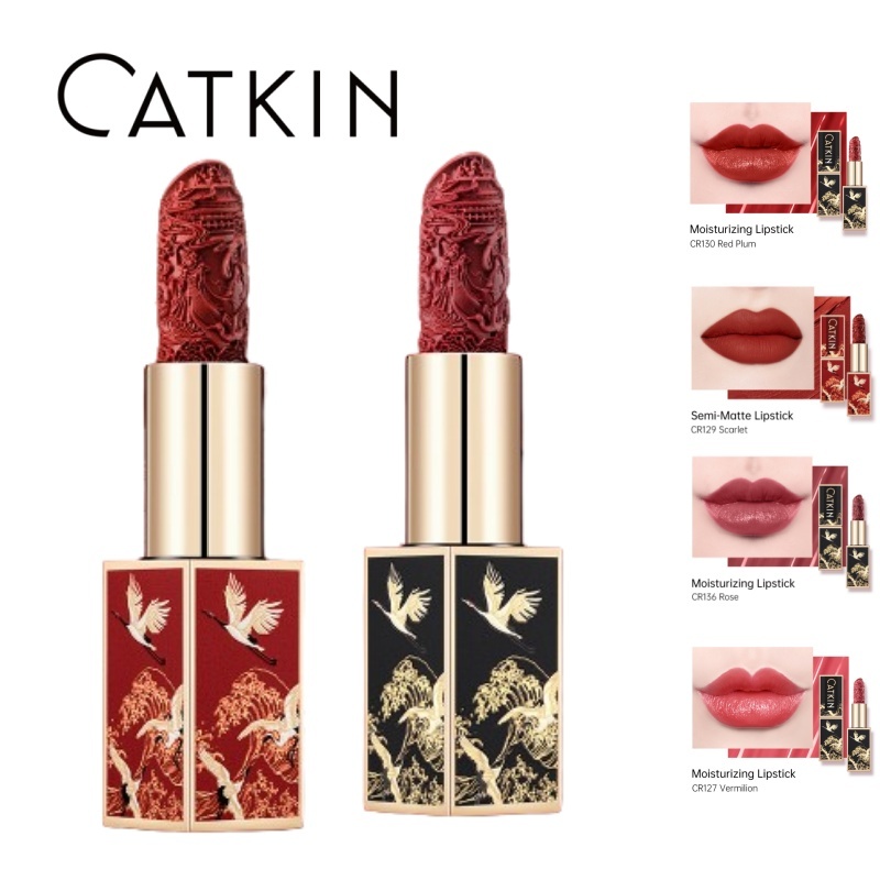 CATKIN Rouge Lipstick Matte Long Lasting Lip Makeup Waterproof Matte Finish Moisturizing Lip ...