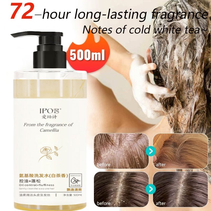 IPOS White tea floral Shampoo Anti-Dandruff Oil Control Hair-loss Fluffy anti dandruff shampoo ...