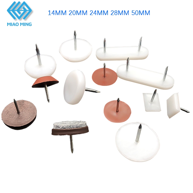 14/20/24/28/50MM Leg Nail Felt Tip Chair Furniture Desk Sofa Leg Foot ...