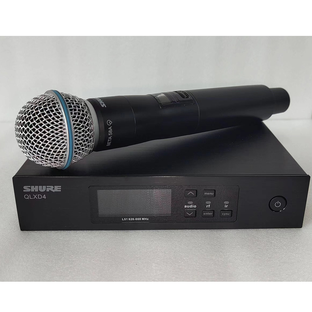QLXD4 High Quality Professional UHF System Wireless Microphone BETA 58A Handheld Mic,for Stage ...