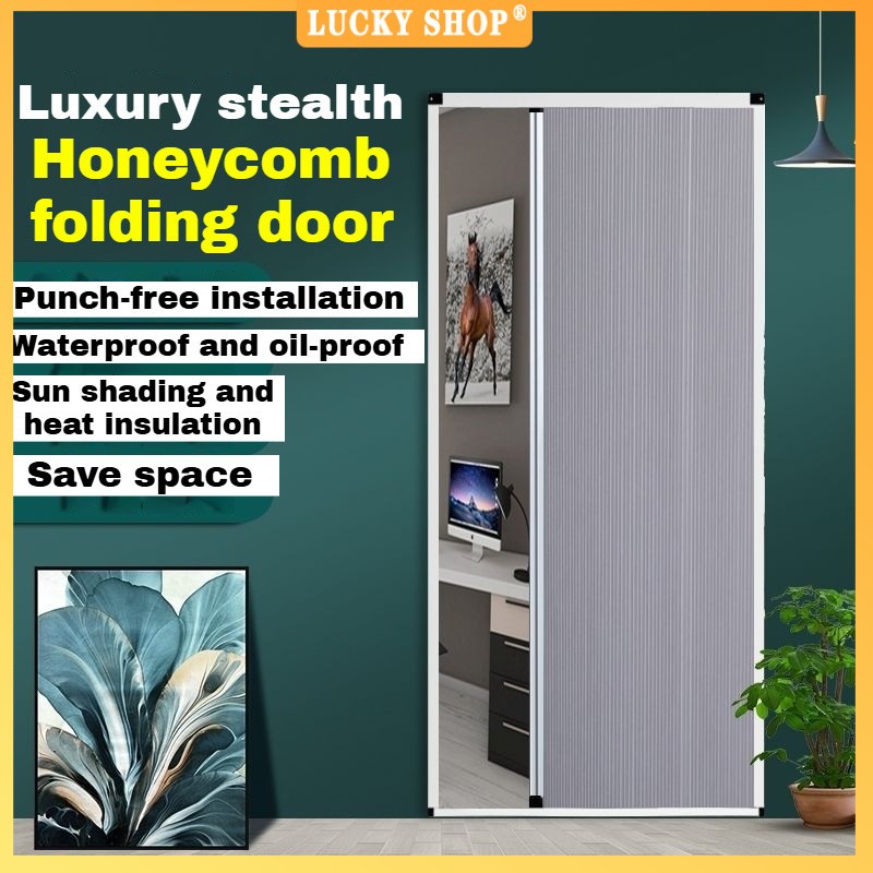 Sliding Door Folding Door pintu lipat Simple Partition Rail Kitchen ...