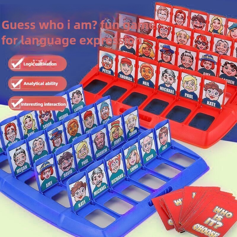 Guess who I am, board game, head card, reasoning and thinking puzzle ...