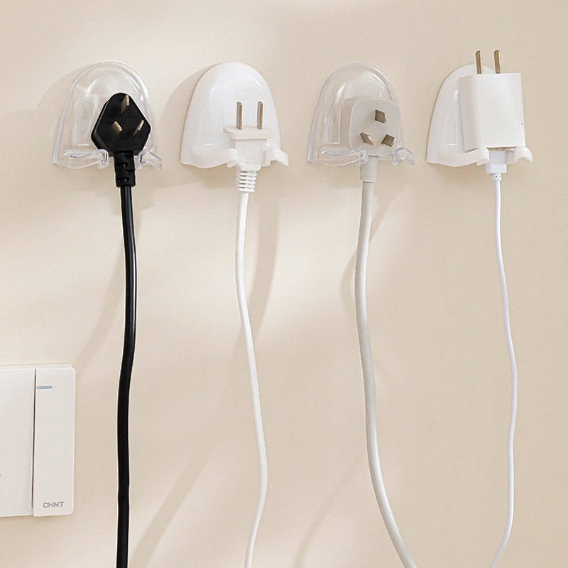 Plastic Paste Hook Bathroom Wall-Mounted Razor Holder Plug Rack Toilet ...