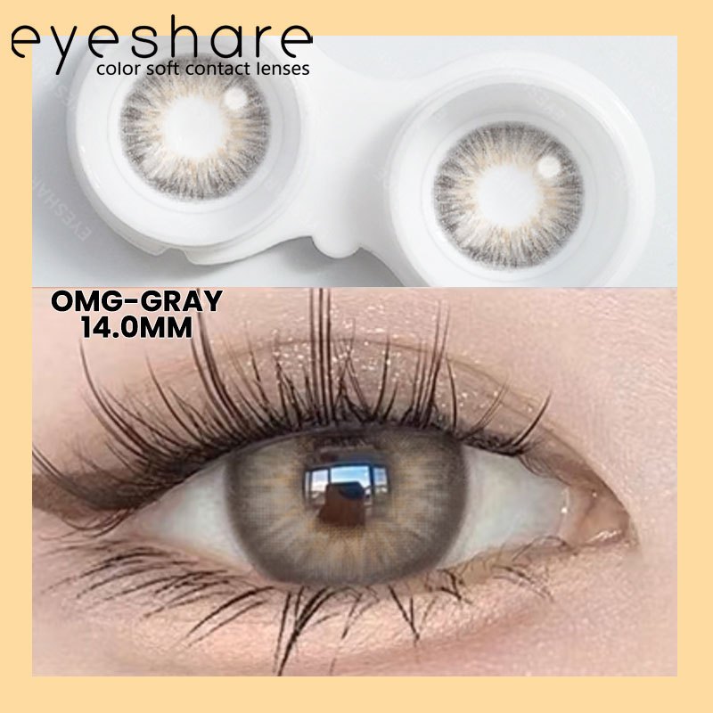 【Power 0.00~-6.00】1Pair Eyeshare Contact Lenses with Power 14.0MM OMG ...