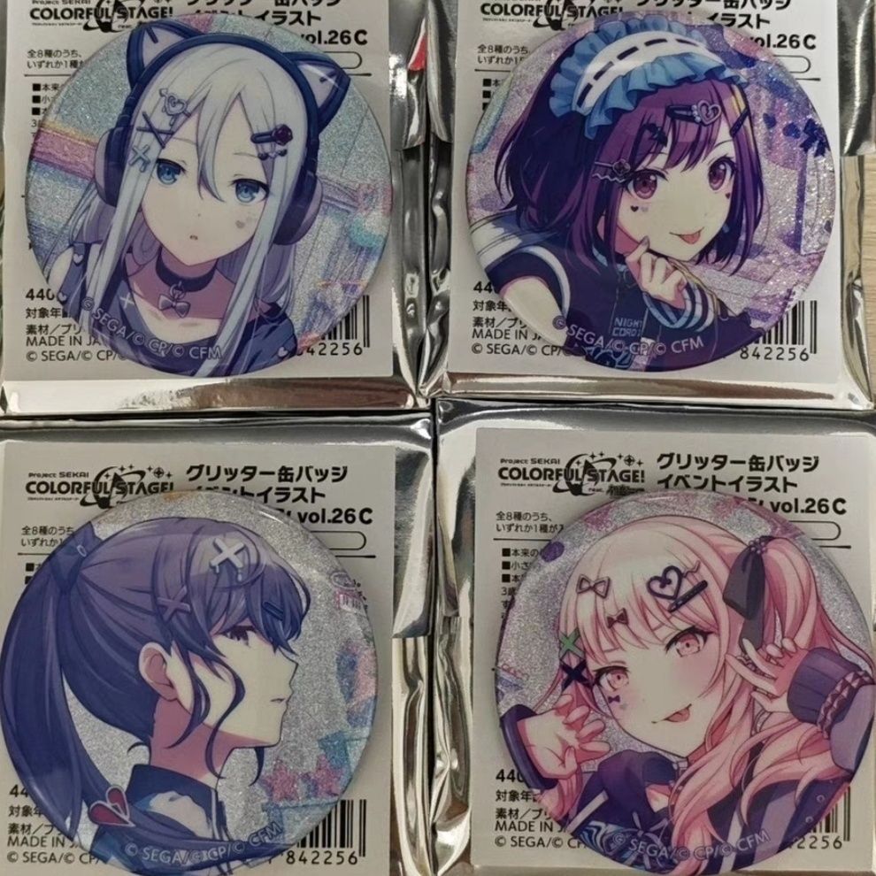 PJSK Project Sekai Flash Badge 58mm Enamel Pin, Eina Soun, Kanade ...