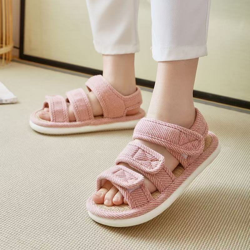 Summer dew toe diabetic shoe female foot swollen feet wide magic stick ...