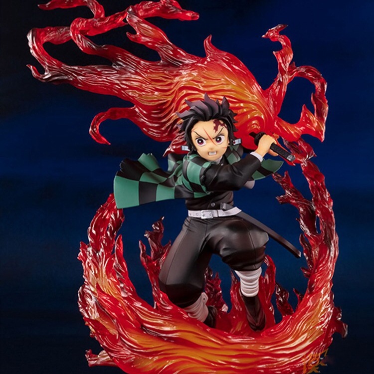 Demon Slayer Figure Tanjiro God of Fire Kagura Model Ornaments | Shopee ...