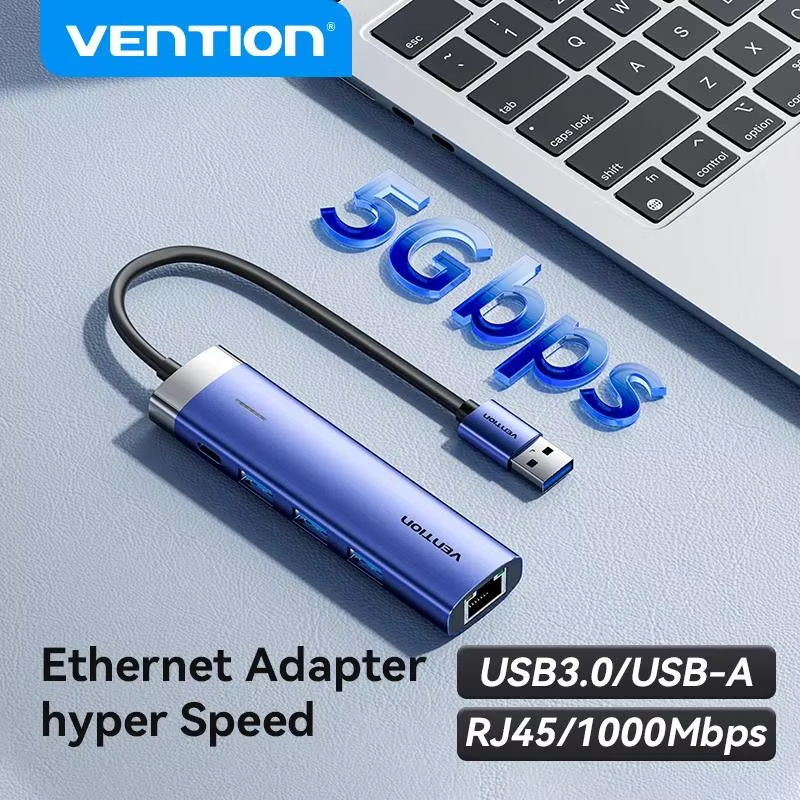 Vention USB Ethernet Adapter 1000Mbps USB3.0 HUB RJ45 Lan for Macbook ...