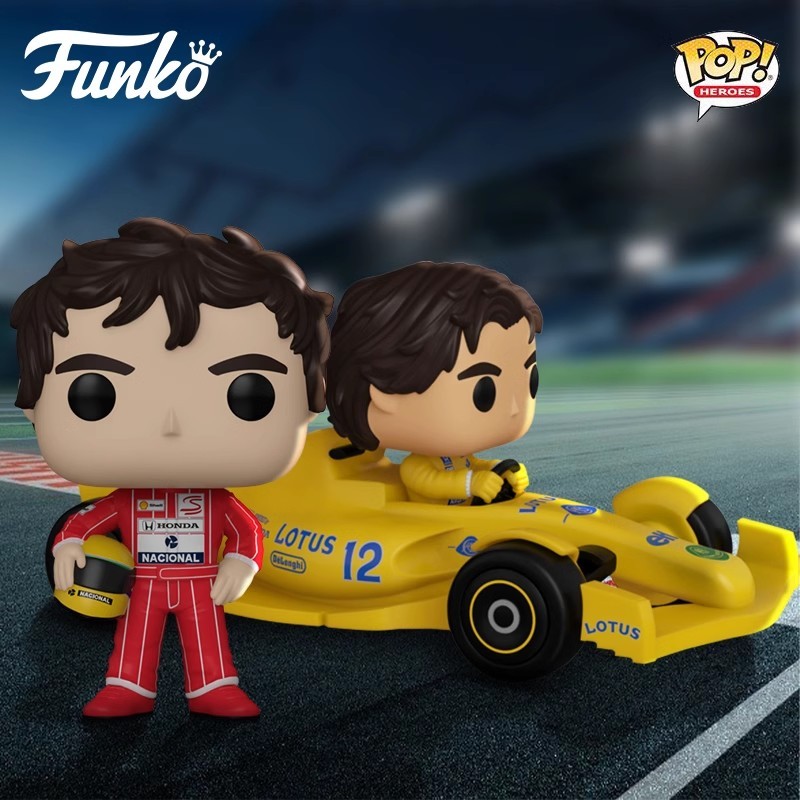 Funko Pop F1 racing driver Rodas Ayrton Senna car set deluxe version ...