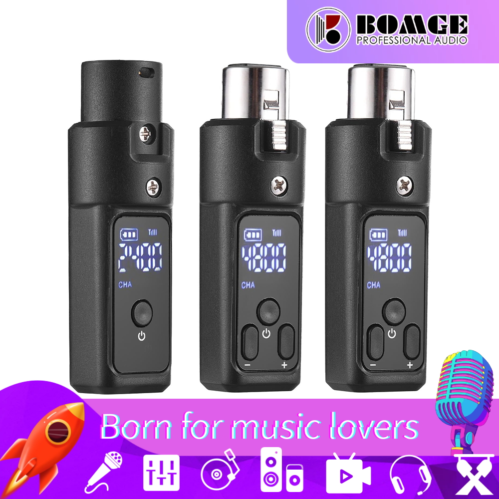 BOMGE Wireless Microphone Transmitter Receiver 2.4Ghz,MicWireless ...