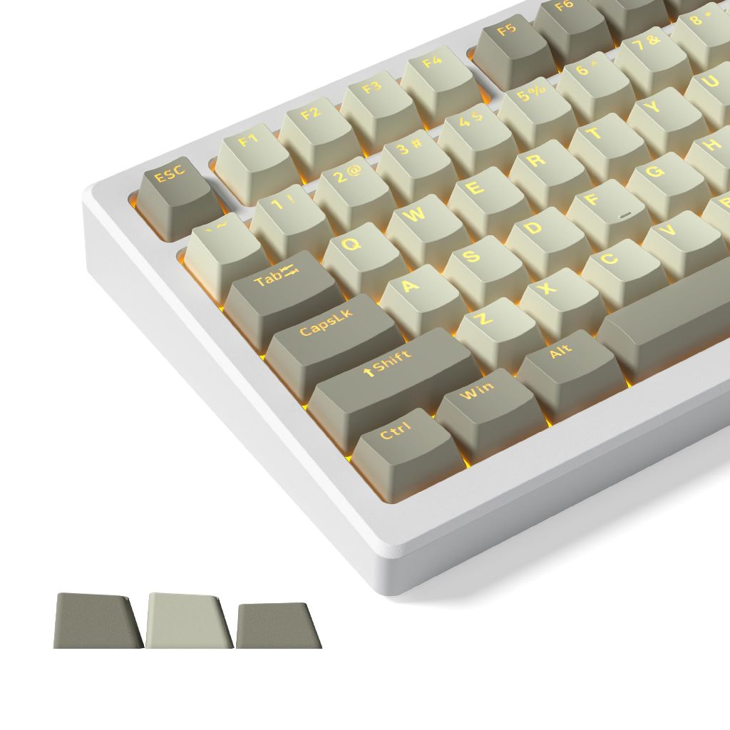 Womier Shine Through Keycaps 165 OEM Profile PBT Double Shot Custom Key ...